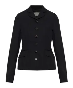 Dries Van Noten Long-sleeved Collared Jacket - Black