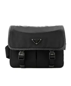 Prada Logo Shoulder Bag - Black