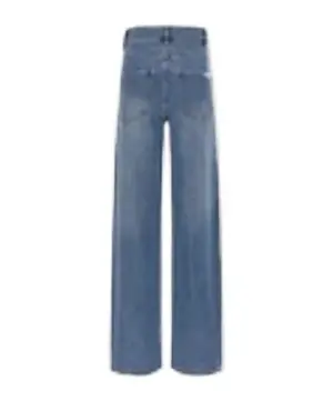 SELF-PORTRAIT Embellished Denim Straight Leg Jeans