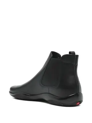 Prada Chelsea Boots With Pull Tab - Black