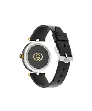 Gucci 30mm Watch With Opaline Dial And Alligator Strap
