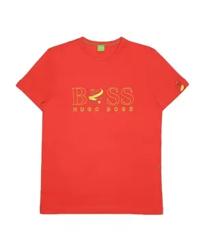 Hugo Boss T-shirt With Round Neck And Short Sleeves - Red