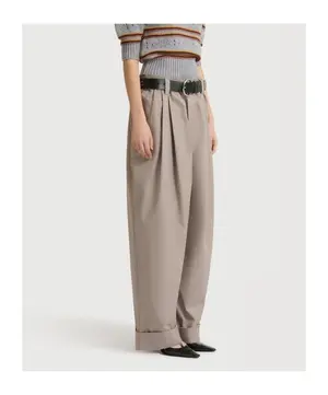 Marni Pleated Canvas Trousers - Atmosphere