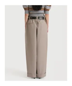 Marni Pleated Canvas Trousers - Atmosphere
