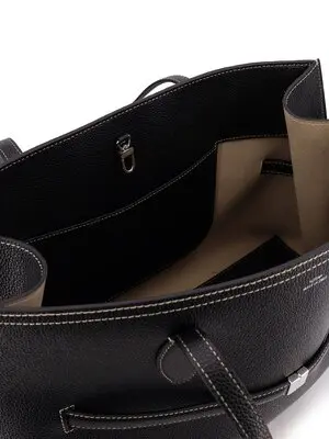 TOTEME Logo Detailed Strap Shoulder Bag - Black