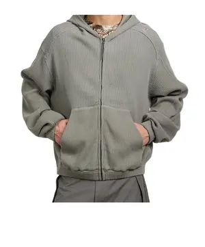 ROA Hooded Zip-up Sweatshirt - Grey