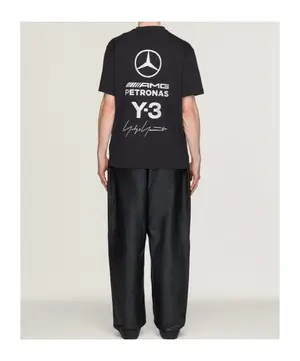 Y3 Mercedes-amg Petronas Leather Wide-leg Pants