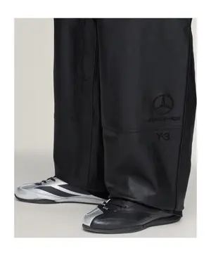 Y3 Mercedes-amg Petronas Leather Wide-leg Pants