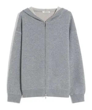 Max Mara Smmquiete Hooded Zip-up Cardigan - Medium Gray