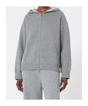 Max Mara Smmquiete Hooded Zip-up Cardigan - Medium Gray