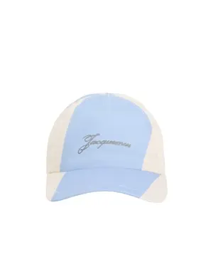 Jacquemus La Casquette Baluchon Striped Cap - Blue