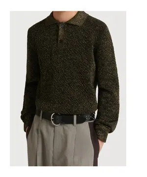 Marni Wool Polo Jumper With Lurex Detailing
