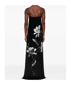 Ermanno Scervino Strappy Floral Print Maxi Dress