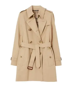 Burberry Double Breasted Belted Coat - No