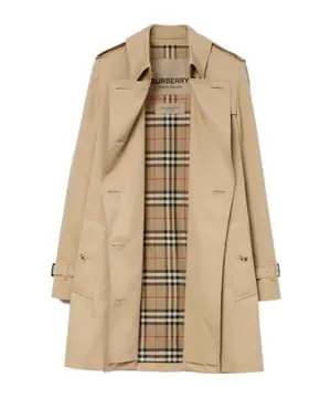 Burberry Double Breasted Belted Coat
