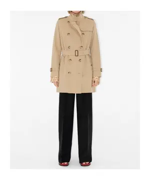 Burberry Double Breasted Belted Coat