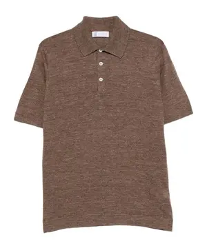 Brunello Cucinelli Slub Knit Polo Shirt