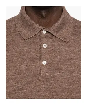 Brunello Cucinelli Slub Knit Polo Shirt