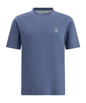 Brunello Cucinelli Logo Printed Crewneck T-shirt