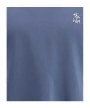 Brunello Cucinelli Logo Printed Crewneck T-shirt