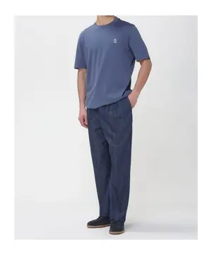 Brunello Cucinelli Logo Printed Crewneck T-shirt