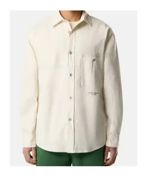 Stone Island Logo-embroidered Shirt - Ivory