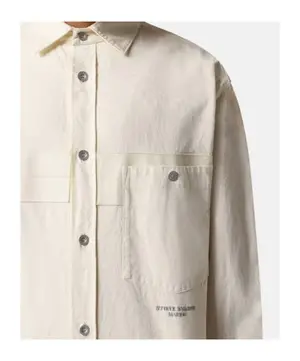 Stone Island Logo-embroidered Shirt - Ivory
