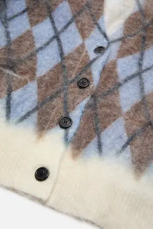 Acne Studios Argyle Pattern Cardigan - Aft