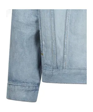 Balenciaga Tape Pattern Denim Jacket - Light Blue