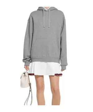 Gucci Layered Drawstring Sweatshirt With Pleated Insert