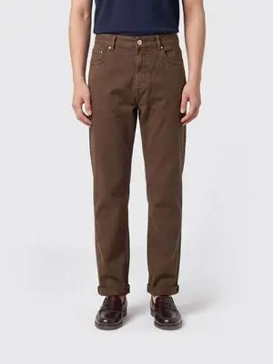 Brunello Cucinelli Logo Patch Straight-leg Jeans - Brown