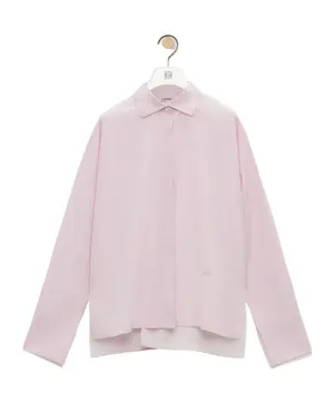 Loewe Concealed Fastened Shirt With Contrasting Cuffs And Back