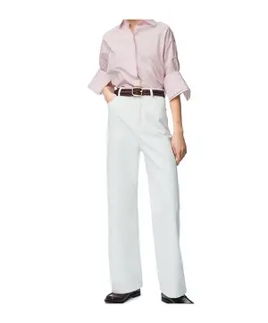 Loewe Concealed Fastened Shirt With Contrasting Cuffs And Back