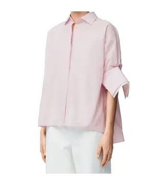 Loewe Concealed Fastened Shirt With Contrasting Cuffs And Back