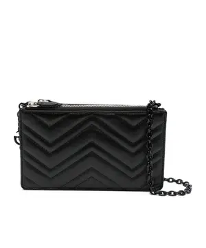 Gucci Mini Gg Marmont Shoulder Bag - Black