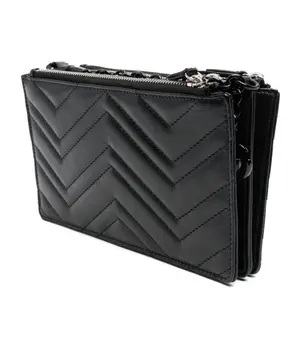 Gucci Mini Gg Marmont Shoulder Bag - Black
