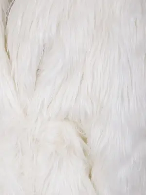 ENTIRE STUDIOS Long-sleeved Faux Fur Coat - White