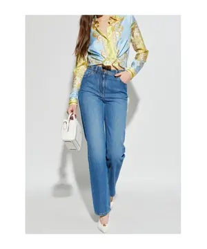 Versace Graphic Print Long Sleeve Shirt - Multi-color