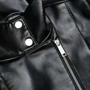 SELF-PORTRAIT Pleated Belted Biker Jacket