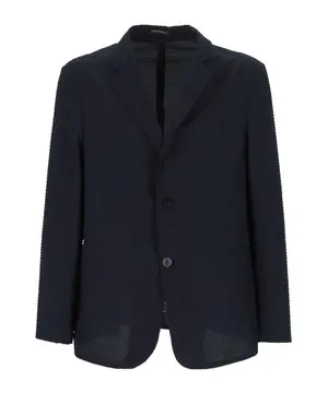 Emporio Armani Single-breasted Seersucker Blazer