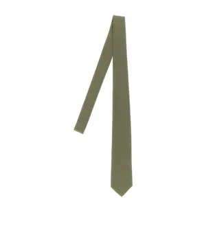 Auralee Pointed Striped Tie - Green