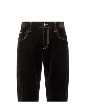 Dolce & Gabbana Slim-fit Velvet Jeans