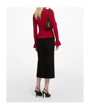 SELF-PORTRAIT Ribbed Button Cardigan