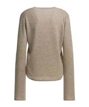 Auralee Cashmere Blend Crew Neck Knit Sweater - No
