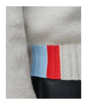 Loewe Anagram Embroidered Knitted Pullover - Light Blue/multicolour