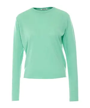 Auralee Cashmere Blend Crew Neck Knit Sweater - No