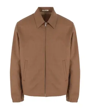 Auralee Zip-up Long-sleeved Jacket - Brown