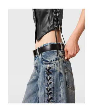 Stella McCartney Lace-up Wide-leg Jeans