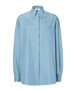 Fendi Oversized Poplin Shirt - Blue