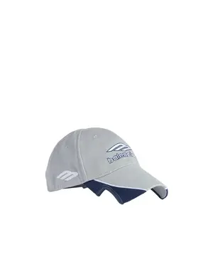 Balenciaga Logo Embroidered Baseball Cap - Gray